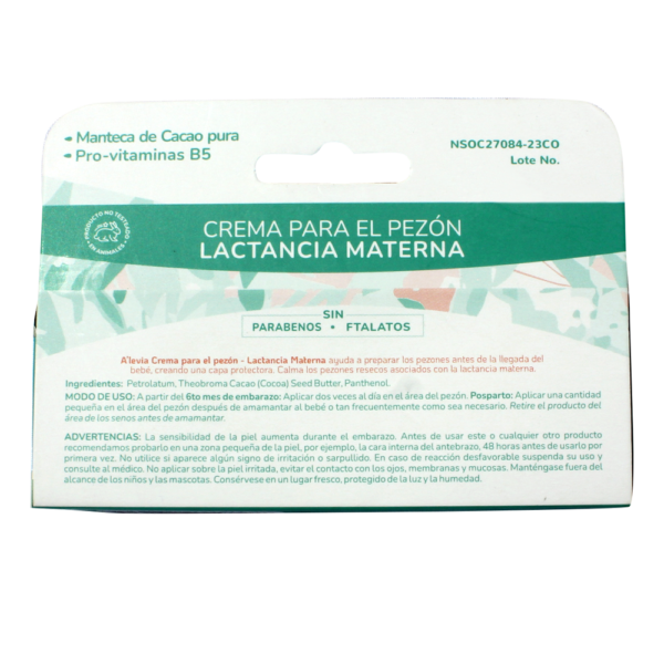 Crema para el pezón - Lactancia materna Leeloo - Personal Care